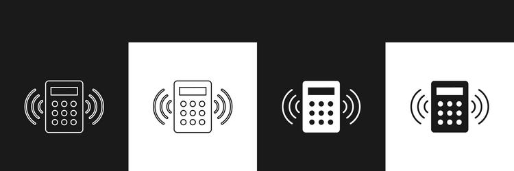 White security system control panel with display Vector Image