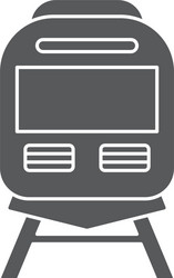 Train on railway icon transportation symbol Vector Image