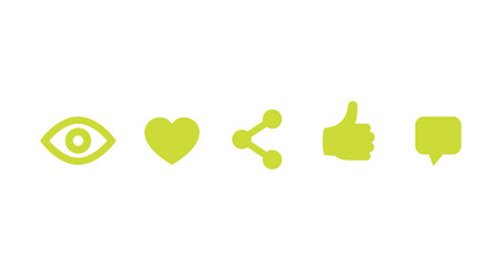 Icon like share comment repost buttons Royalty Free Vector