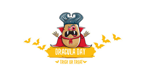 26 may world dracula day greeting horizontal Vector Image