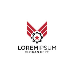 Military design logo Royalty Free Vector Image