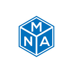 Mna letter logo design on white background Vector Image