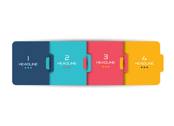 Mega set option step vertical schedule Royalty Free Vector