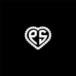 P s letter logo creative design on black color Vector Image