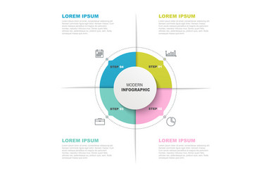 Infographic circle with 4 options Royalty Free Vector Image