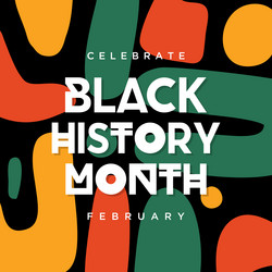 Black history month letter template design Vector Image
