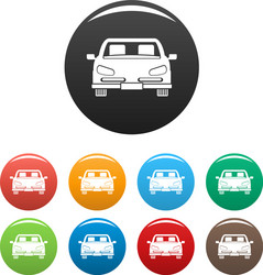 Front modern car icon simple style Royalty Free Vector Image