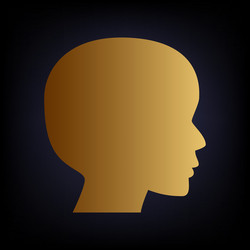 Human head sign Royalty Free Vector Image - VectorStock