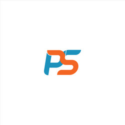 P s letter logo creative design on black color Vector Image
