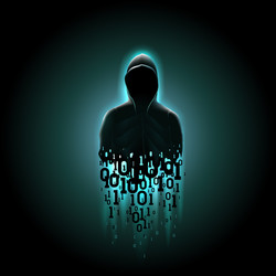 Hacker in dark Royalty Free Vector Image - VectorStock