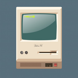 Old computer Royalty Free Vector Image - VectorStock