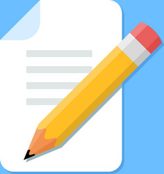 Handwritten document flat design icon Royalty Free Vector