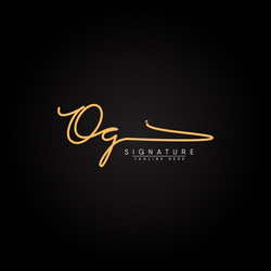 Initial letter og logo - hand drawn signature logo