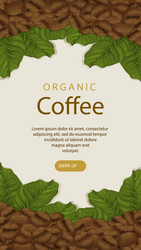 Flat design coffee plantation posts Royalty Free Vector