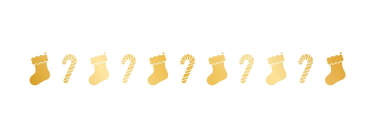 Gold christmas themed decorative border and text Vector Image