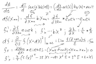 Mathematical formulas and expressions hand-drawn Vector Image