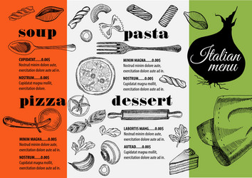 Restaurant placemat menu design template layout Vector Image