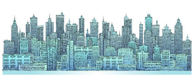 Comic Skyline Silhouette Vector Images (over 510)