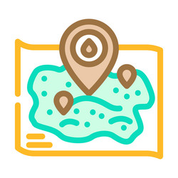 Oil field mapping petroleum engineer glyph icon Vector Image