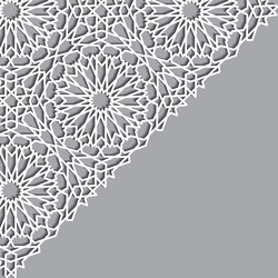 Arabesque star triangle background Royalty Free Vector Image