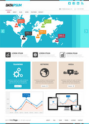 Front page web design template Royalty Free Vector Image