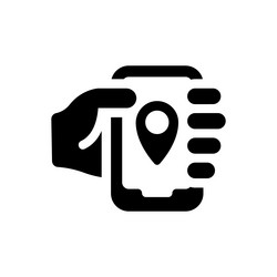 Mobile location tracking icon Royalty Free Vector Image