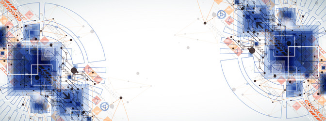 Template for science and technology presentation Vector Image