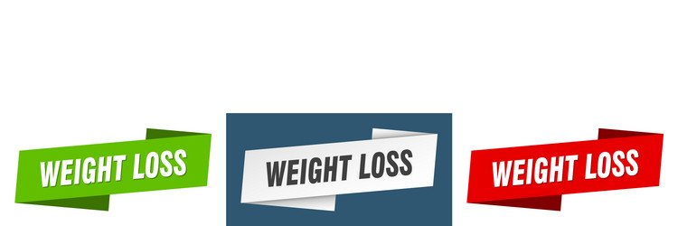 Weight loss banner ribbon label sign Royalty Free Vector