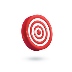 3d target icon in cartoon Royalty Free Vector Image