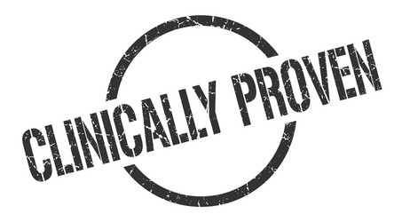 Clinically proven stamp clinically proven label Vector Image