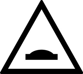 Hump bridge road sign icon Royalty Free Vector Image