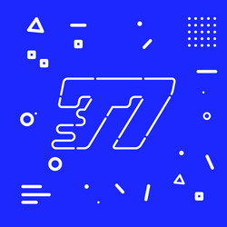 Number 77 line speed icon Royalty Free Vector Image
