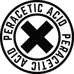 Paracetic acid stamp on white Royalty Free Vector Image