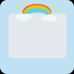 Blue text box banner with aesthetic creative Vector Image