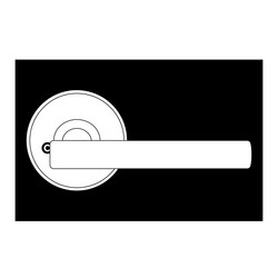 Minimalist door handle logo Royalty Free Vector Image