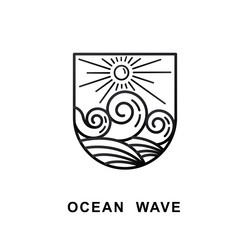 Ocean view logo Royalty Free Vector Image - VectorStock