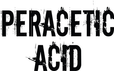 Paracetic acid stamp on white Royalty Free Vector Image
