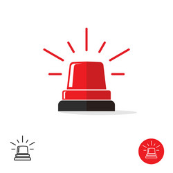 Green flashing police beacon alarm light Vector Image