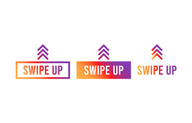 Swipe up set stories button Royalty Free Vector Image