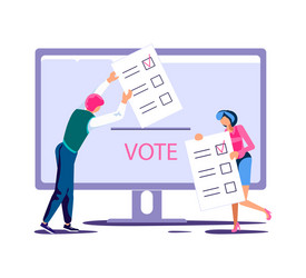 Concept electronic voting Royalty Free Vector Image