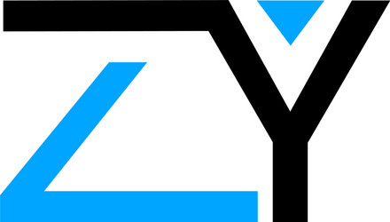 Initial letter zy logo template design Royalty Free Vector