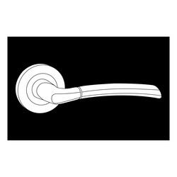 Minimalist door handle logo Royalty Free Vector Image