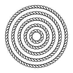 Rope ring circle editable Royalty Free Vector Image