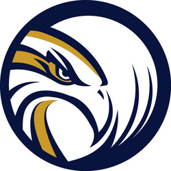 Silver hawk emblem logo sign symbol icon Vector Image