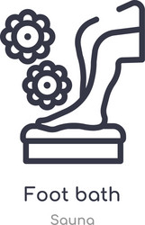 Black foot bath isolated icon simple element from Vector Image