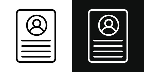 Resume icon set job apply interview symbol Vector Image