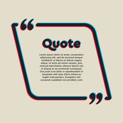 Square quote blank template bracket Royalty Free Vector