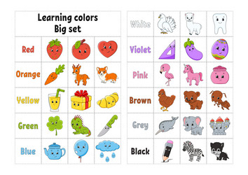 Learn primary colors color sorting activity Vector Image