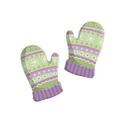 Winter mittens Royalty Free Vector Image - VectorStock
