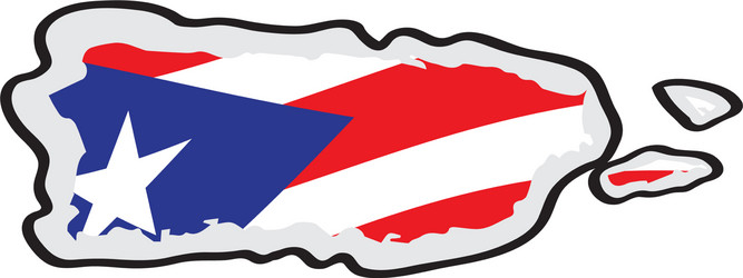 Isolated puerto rico map Royalty Free Vector Image